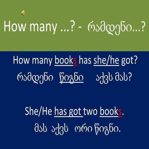 How many ... has she got | PPT