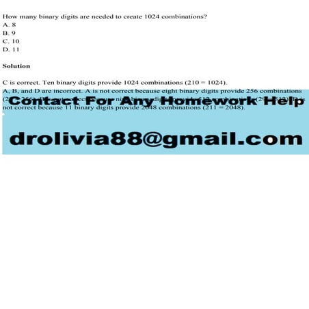 How Many Binary Digits Are Needed To Create 1024 Combinationsa 8pdf 