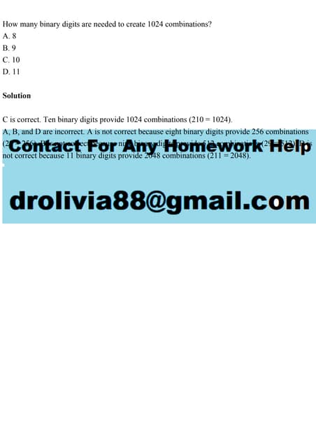 How Many Binary Digits Are Needed To Create 1024 Combinationsa 8pdf