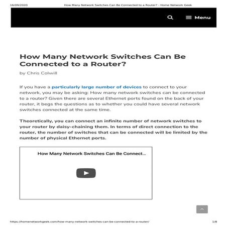 How Many Network Switches Can Be Connected to a Router : Notes | PDF ...