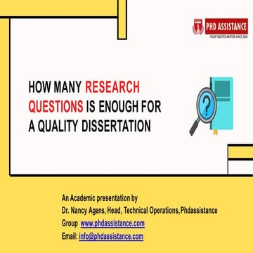 How Many Research Questions is Enough For a Quality Dissertation ...