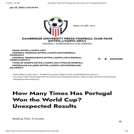 How Many Times Has Portugal Won the World Cup_ Unexpected Results.pdf