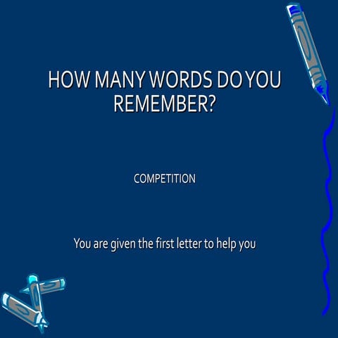 How many words do you remember | PPT