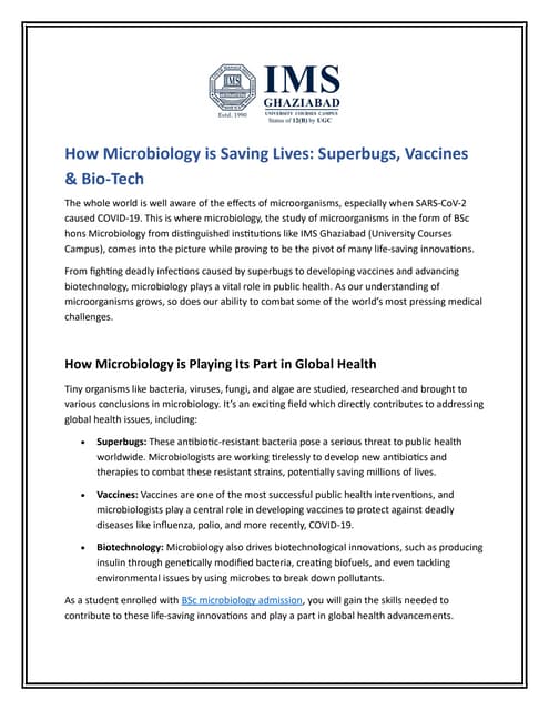 Recent advances in microbiology | PPTX | Infectious Diseases | Diseases ...