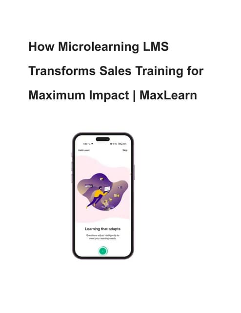 The Role of AI in Enhancing Microlearning LMS for Sales Teams ...