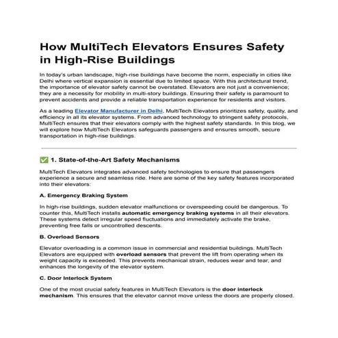 How MultiTech Elevators Ensures Safety in High-Rise Buildings.pdf