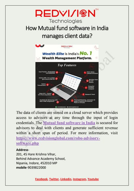Why Mutual fund software for IFA depict infographic information.pdf