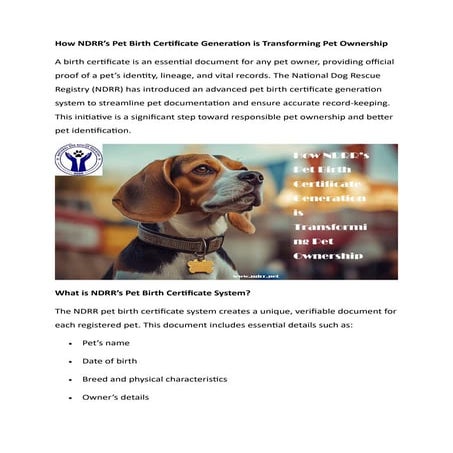 How NDRR’s Pet Birth Certificate Generation is Transforming Pet Ownership.pdf