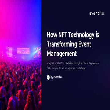 How NFT Technology is Transforming Event Management | PDF