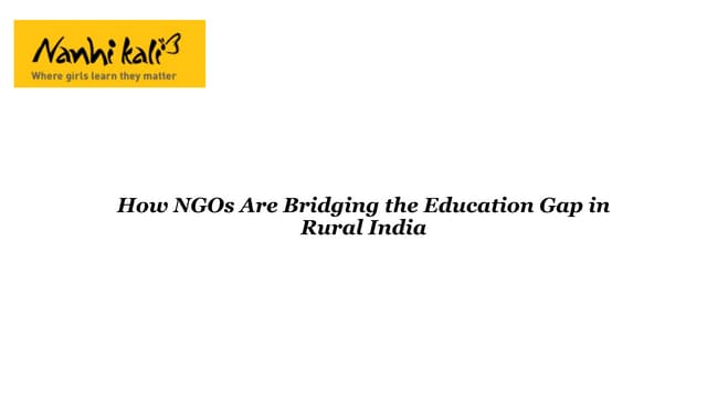 Education NGOs in India: Empowering Learning for All | PDF