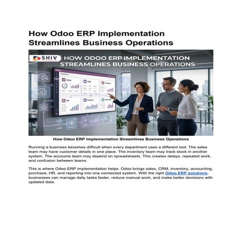 Benefits of Odoo ERP Customization for Business Growth | PDF