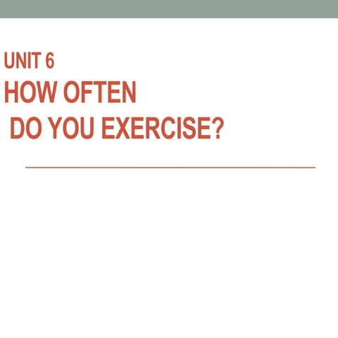 How often do you exercise | PPT