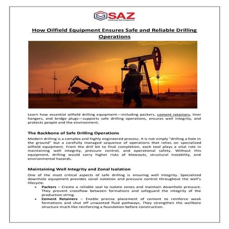 How Oilfield Equipment Ensures Safe and Reliable Drilling Operations.pdf