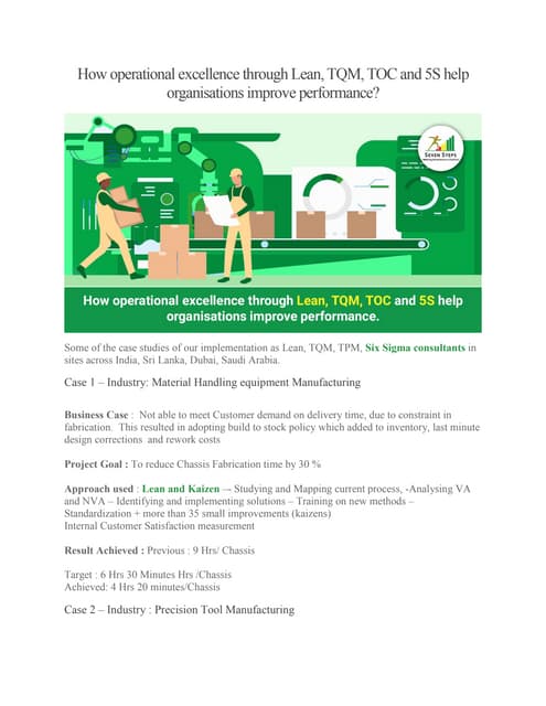 How to implement operational excellence in organizations | PDF