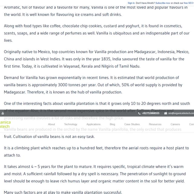 How Organica's Magic Gro Plus Can Boost Vanilla Plantation - Organica ...