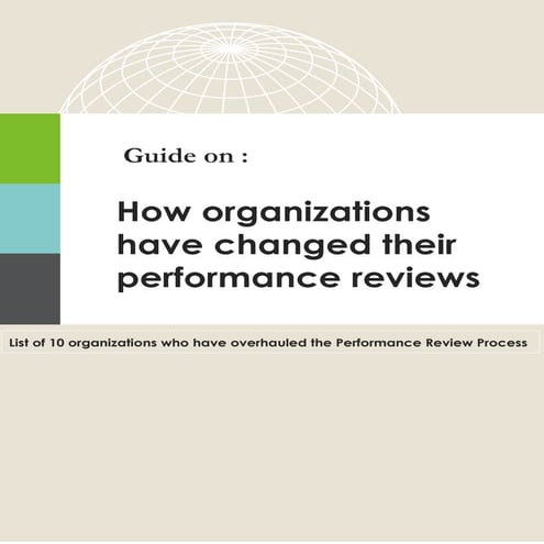 How organizations have changed their performance reviews | PDF