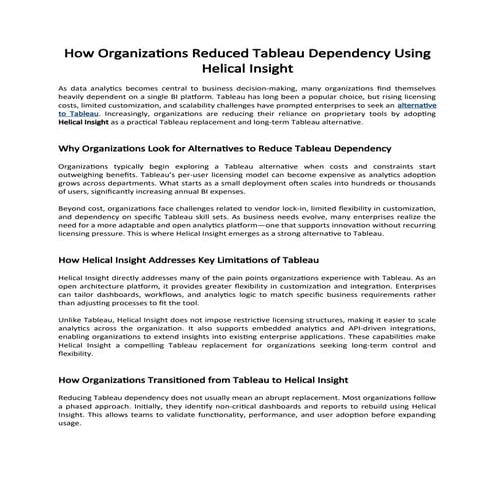 How Organizations Reduced Tableau Dependency Using Helical Insight.docx