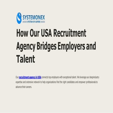 How Our USA Recruitment Agency Bridges Employers and Talent.pdf
