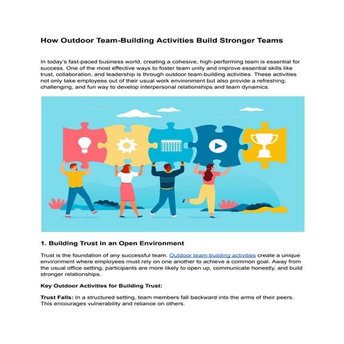 Team Building Activities for Large Groups | PPTX