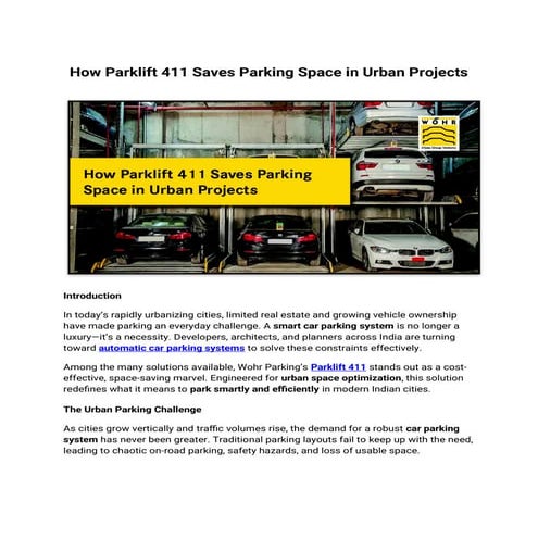 20 Years of Wohr Driving Parking Efficiency Across the Urban Landscape ...