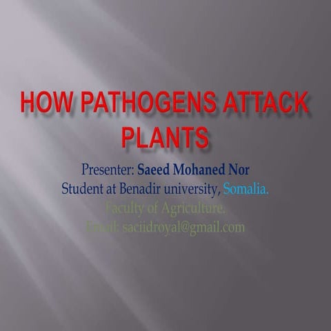 How pathogens attack plants | PPTX