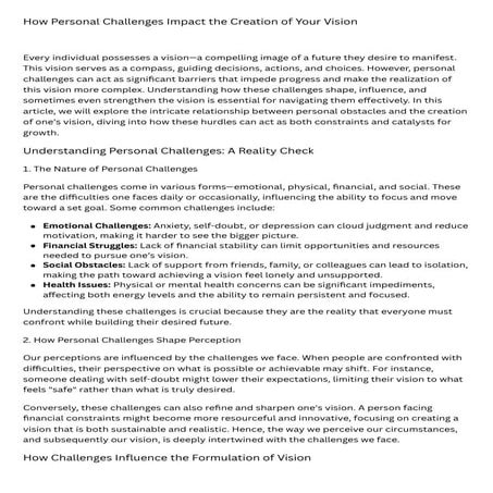 How Personal Challenges Impact the Creation of Your Vision.pdf
