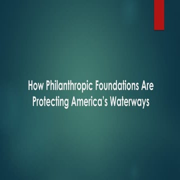How Philanthropic Foundations Are Protecting America’s Waterways | PPT