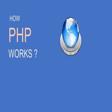How php works | PPTX | Web Design and HTML | Internet