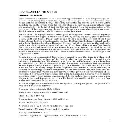 How planet earth works | PDF