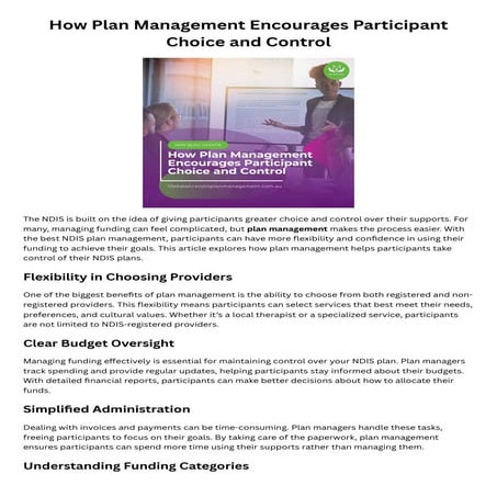 How Plan Management Encourages Participant Choice and Control.pdf