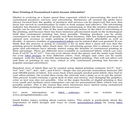 Digital labels | PDF