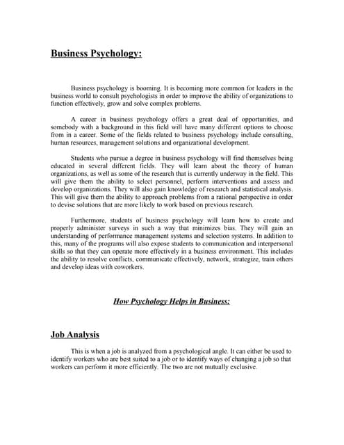 Chapter 8 business psychology | PPT