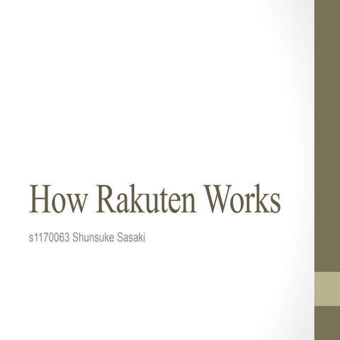 How rakuten works1 | PPT | Free Download