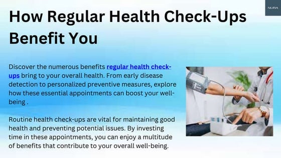 The Importance of Regular Checkups for Your Health | PDF