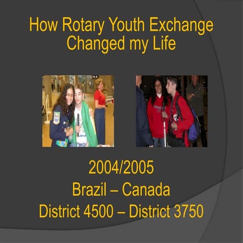 How Rotary Youth Exchange Changed My Life | PPT