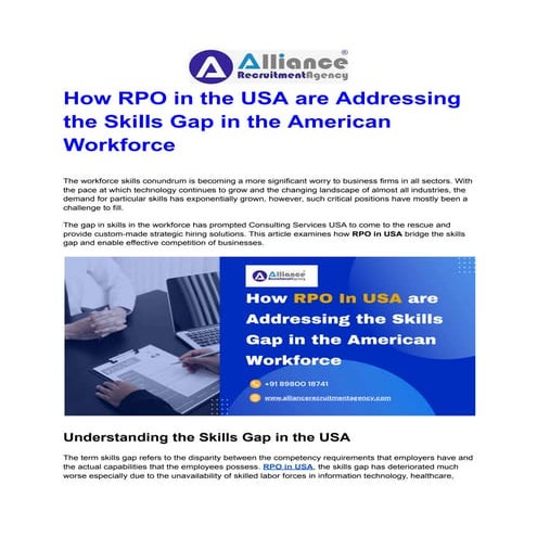 How RPO In USA are Addressing the Skills Gap in the American Workforce.pdf | Free Download