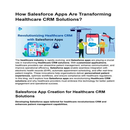Why Salesforce Integration is Key for Healthcare CRM Success? | PDF
