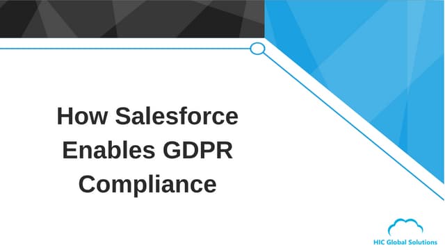 How Salesforce Enables Gdpr Compliance Pdf Business Business And