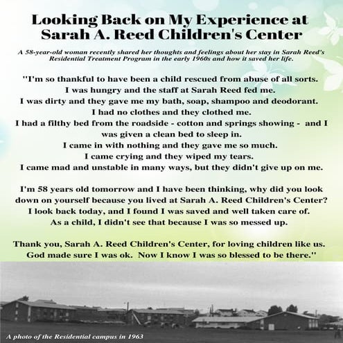 Looking Back on My Experience at Sarah Reed Children Center | PDF