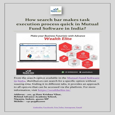 How search bar makes task execution process quick in Mutual Fund ...