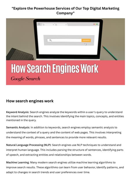 Unit 2 search-enginesand types of search engine | PDF | Search | Internet
