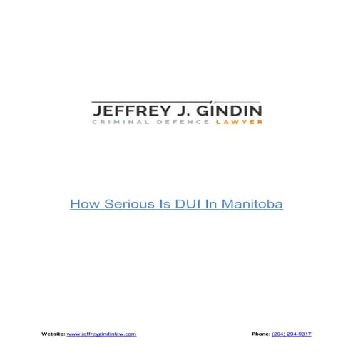 How serious is dui in manitoba | PDF