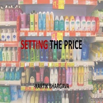 How should a company set prices initially for products or services | PPTX