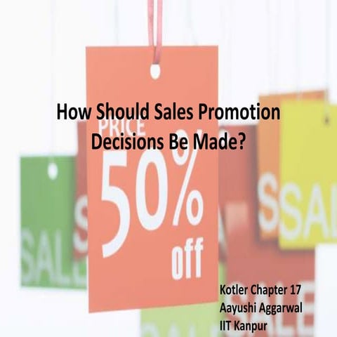 How should sales promotion decisions be made? | PPTX