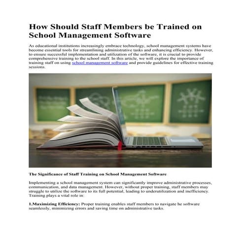 How Should Staff Members be Trained on School Management Software.pdf ...