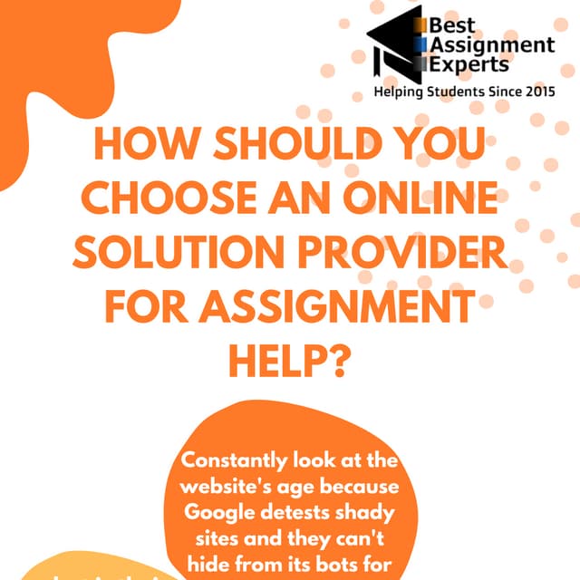 HOW SHOULD YOU CHOOSE AN ONLINE SOLUTION PROVIDER FOR ASSIGNMENT HELP ...