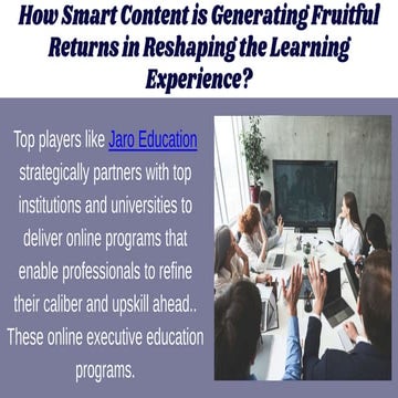 How Smart Content is Generating Fruitful Returns in Reshaping the ...