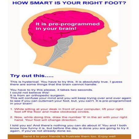 How Smart Is Your Right Foot ? | PDF