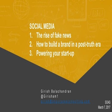 Social Media and Fake News, Brand Building and Start-ups | PDF
