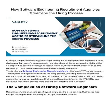 How Software Engineering Recruitment Agencies Streamline the Hiring ...